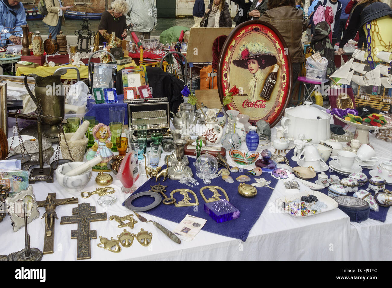 Items For Sale At Open market Venice Italy Stock Photo - Alamy
