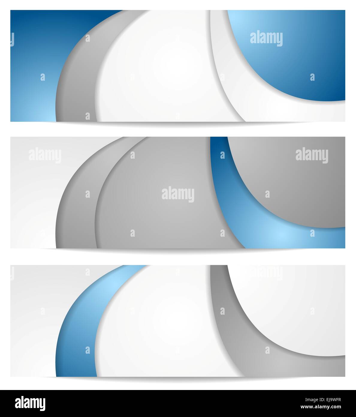 Corporate wavy blue and grey banners Stock Photo - Alamy