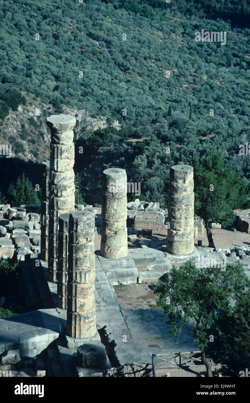 Apollo Temple Delphi Greece Stock Photo - Alamy