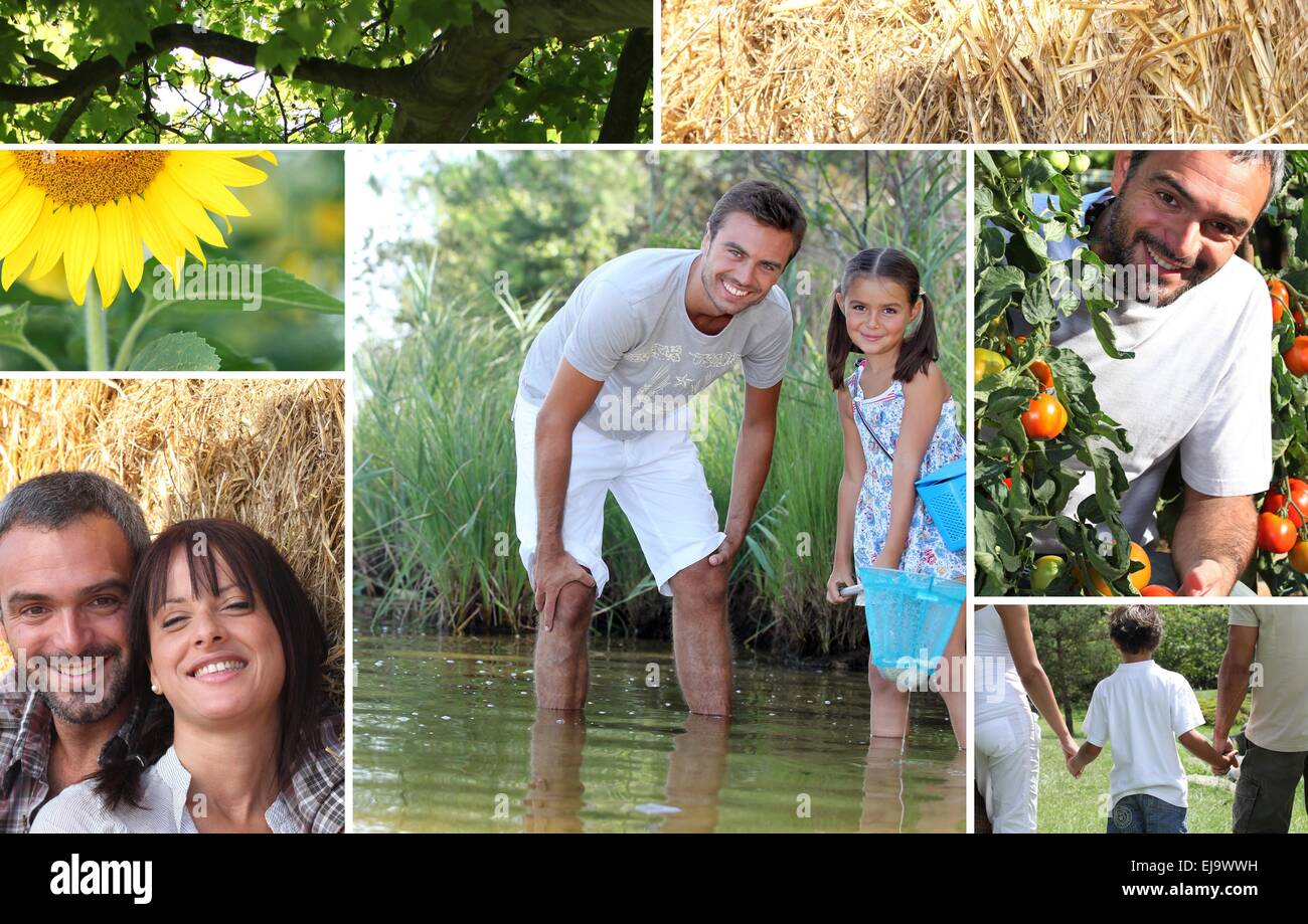 Collage illustrating the great outdoors Stock Photo - Alamy