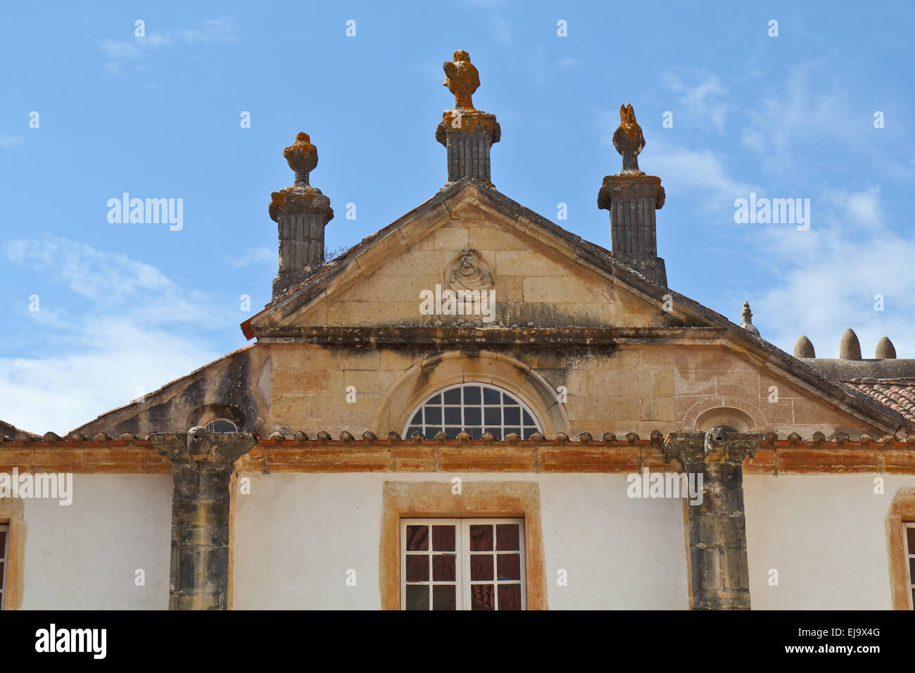 Detail of the facade of a crumbling castle Stock Photo - Alamy