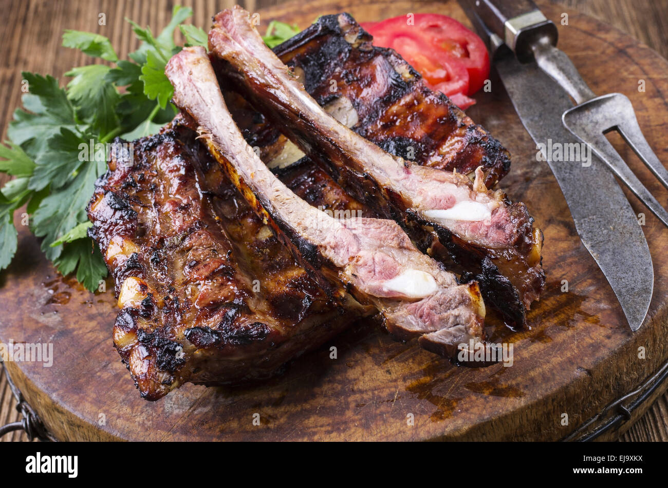 grilled spare ribs Stock Photo - Alamy