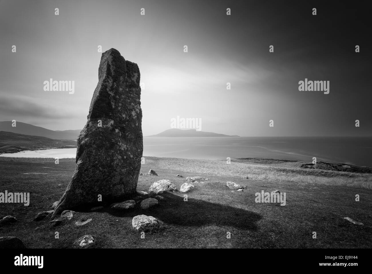 Macleod's stone, a prehistoric standing stone on the Isle of Harris in ...