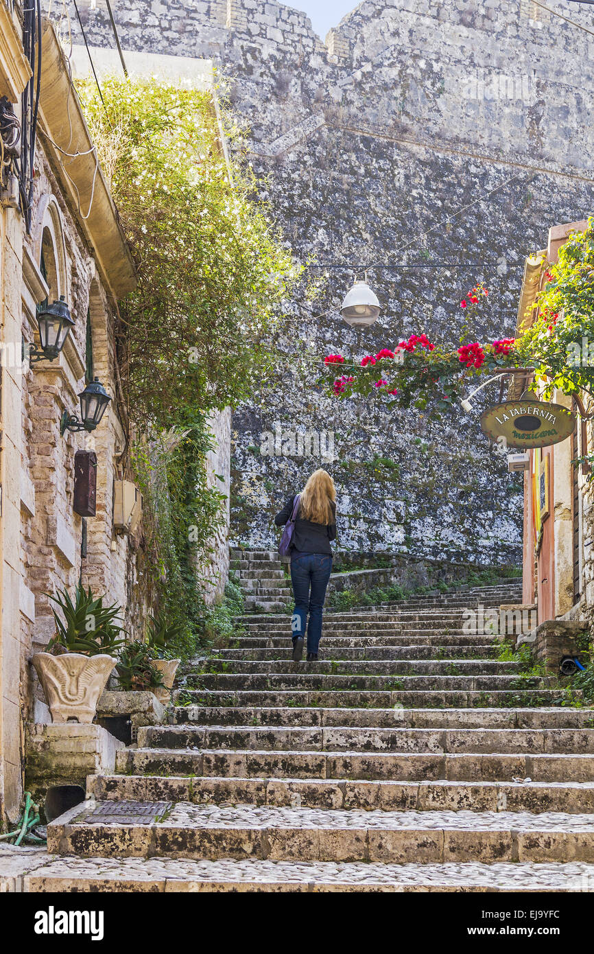 Greece steps hi-res stock photography and images - Alamy