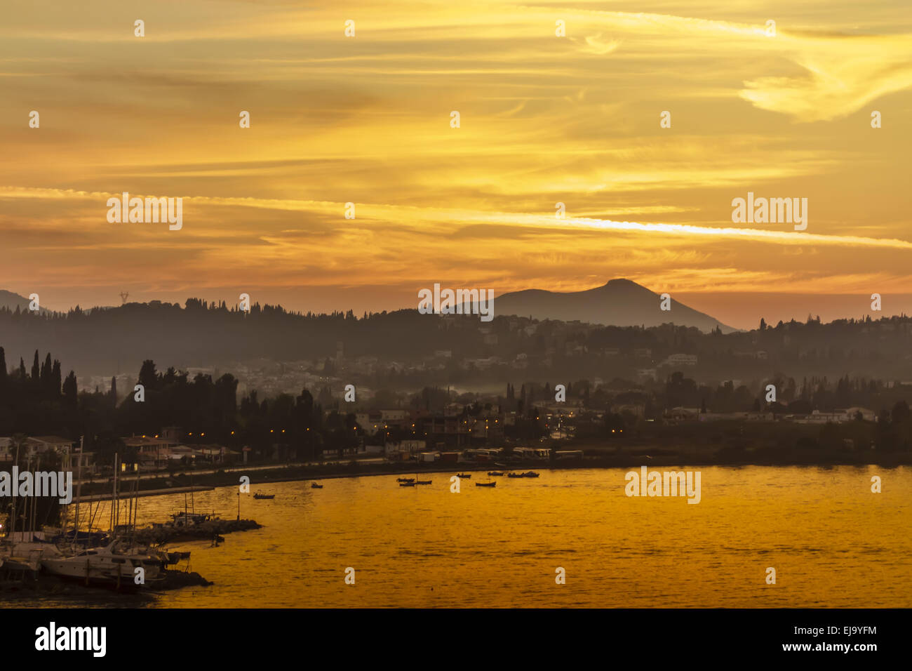 Corfu greece sunset hi-res stock photography and images - Alamy