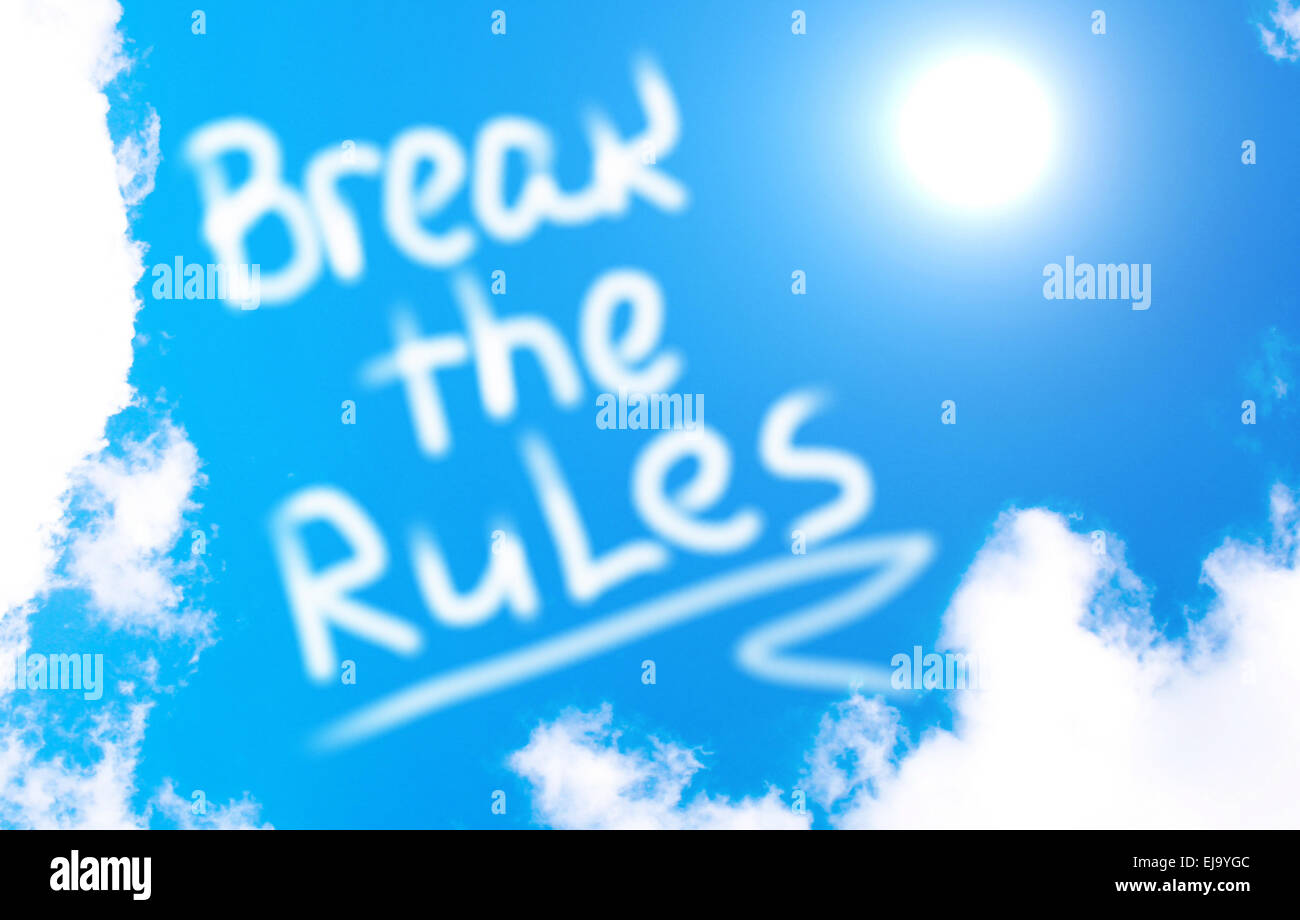 Break The Rules Concept Stock Photo - Alamy