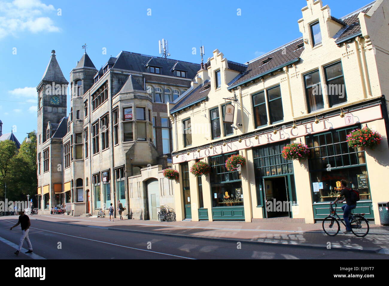 Characteristic old buildings at Nobelstraat in the medieval inner city ...