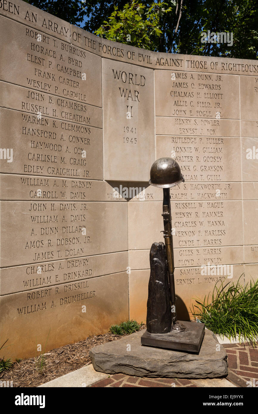 World War II memorial Lynchburg Virginia Stock Photo - Alamy