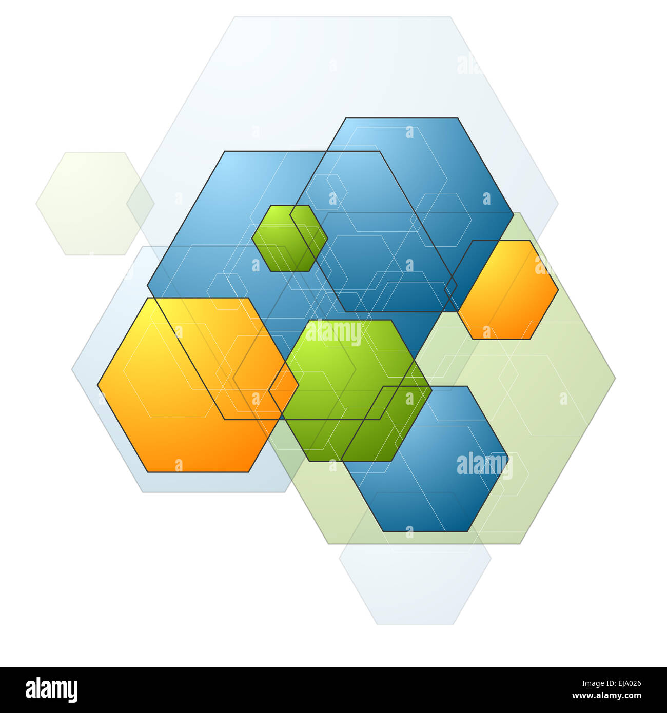 Colorful bright geometry hexagons background Stock Photo - Alamy