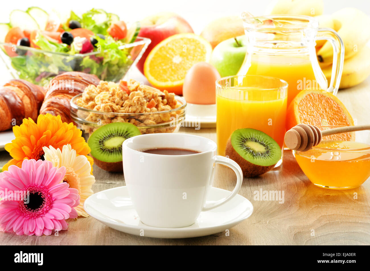 Breakfast with coffee Stock Photo - Alamy