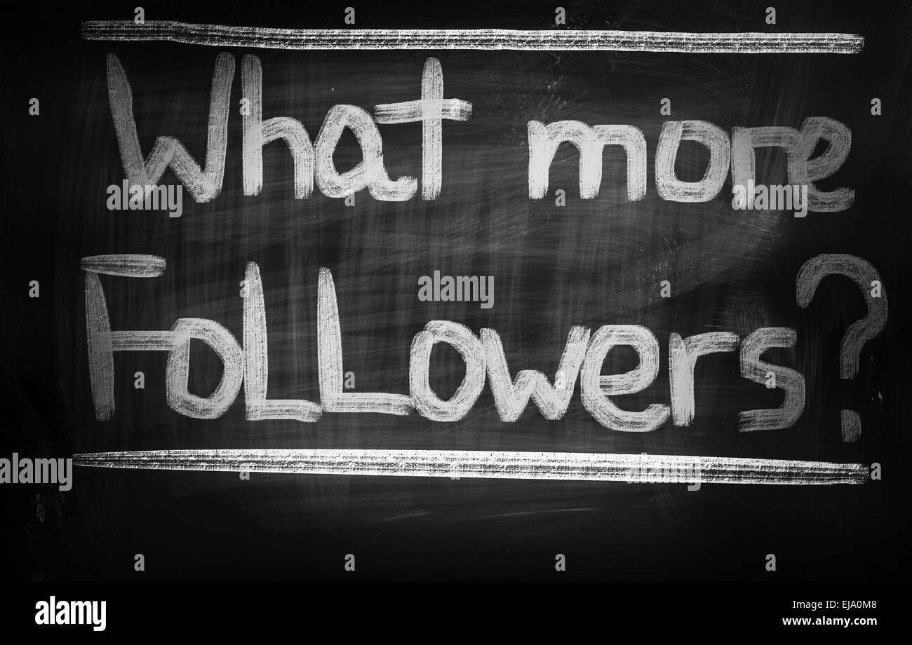 What More Followers Concept Stock Photo - Alamy