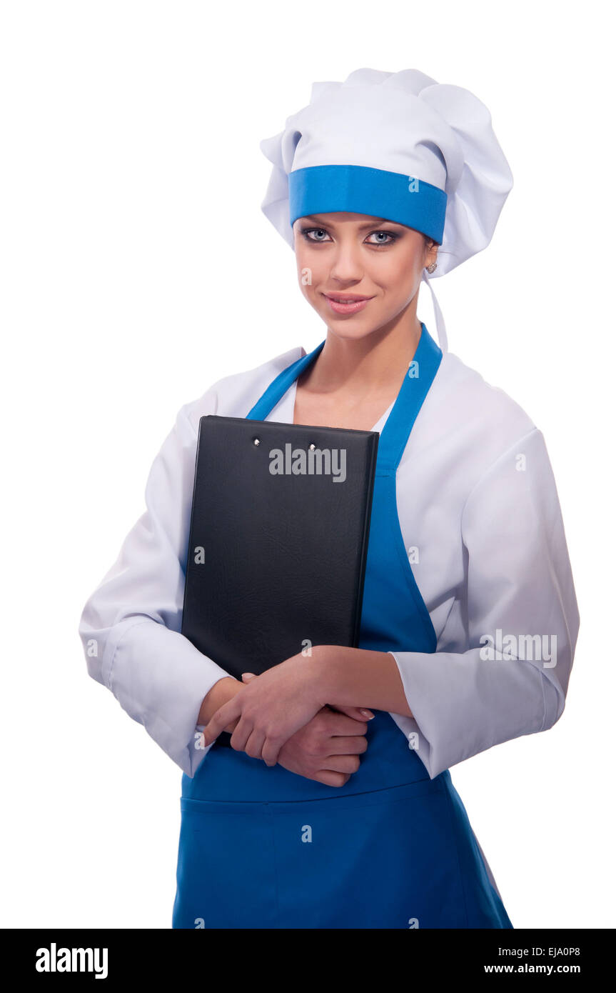 girl in chef uniforms Stock Photo - Alamy