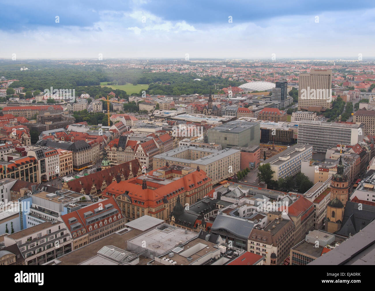 Leipzig aerial view Stock Photo - Alamy