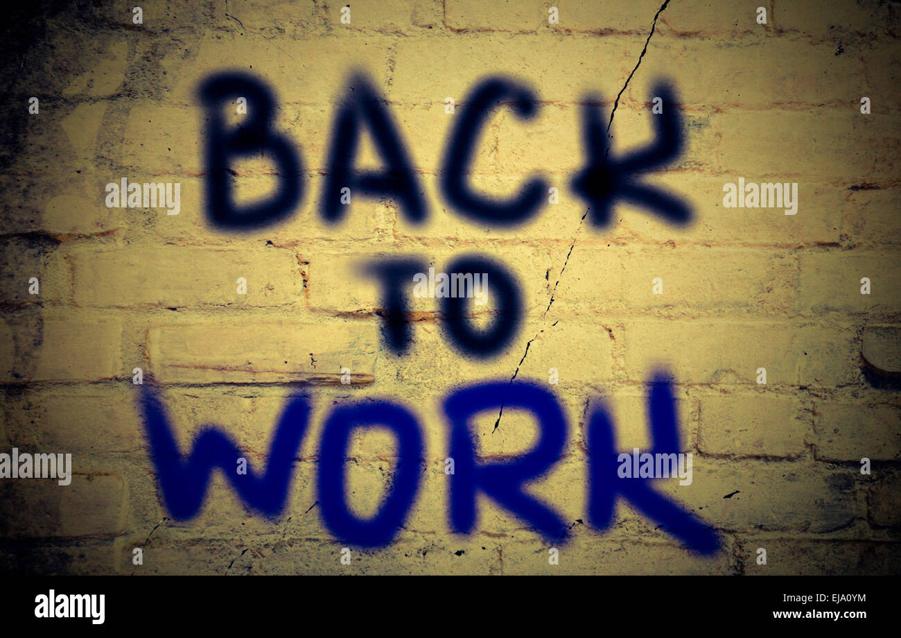 Back To Work Concept Stock Photo - Alamy