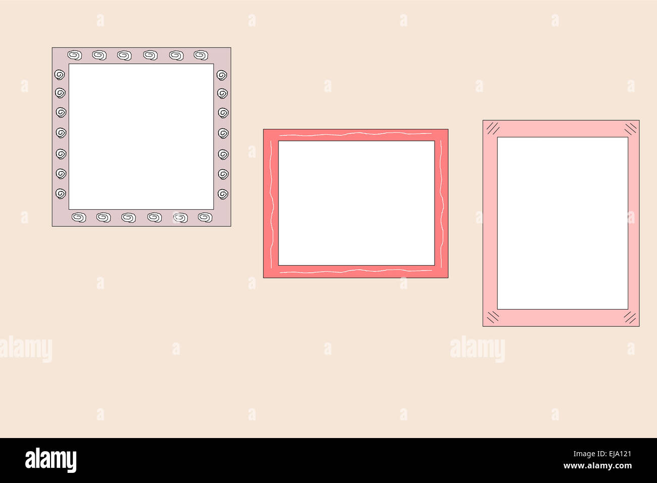 Illustrated picture frame hi-res stock photography and images - Alamy