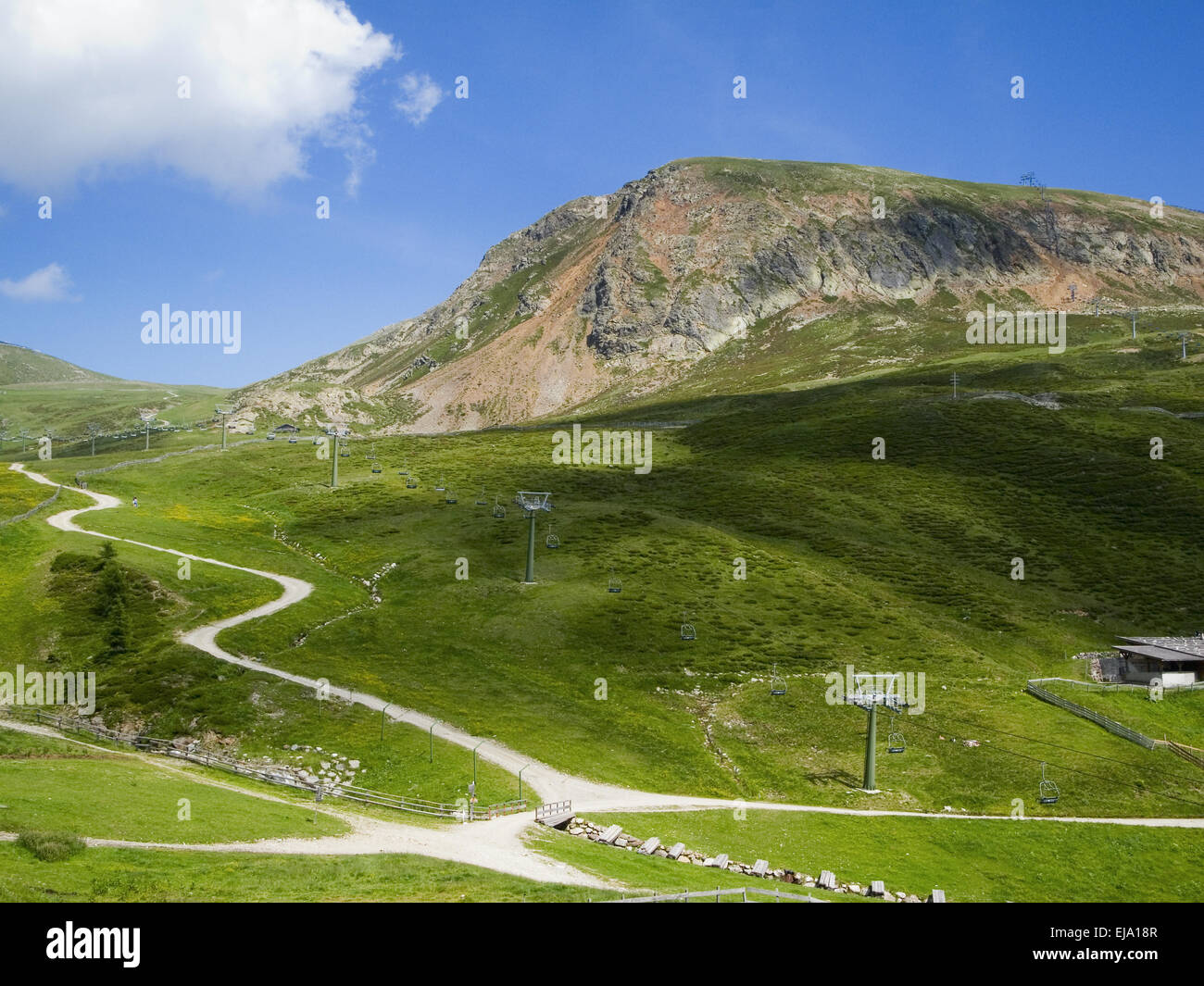 hiking trails in the south tyrol alps Stock Photo - Alamy