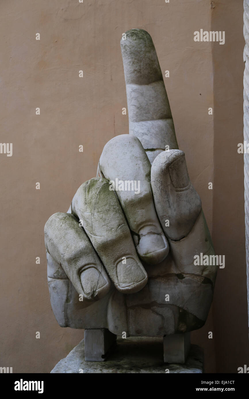 Hand of colossal statue rome hi-res stock photography and images - Alamy
