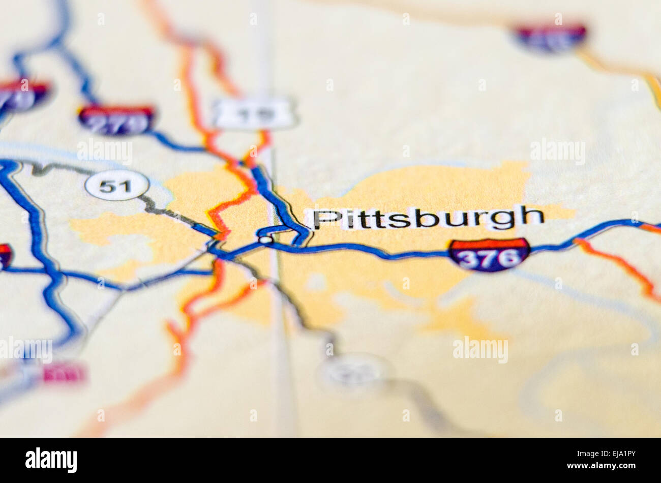 Pittsburgh pennsylvania map hi-res stock photography and images - Alamy