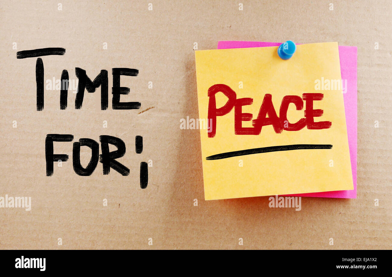 Time For Peace Concept Stock Photo - Alamy