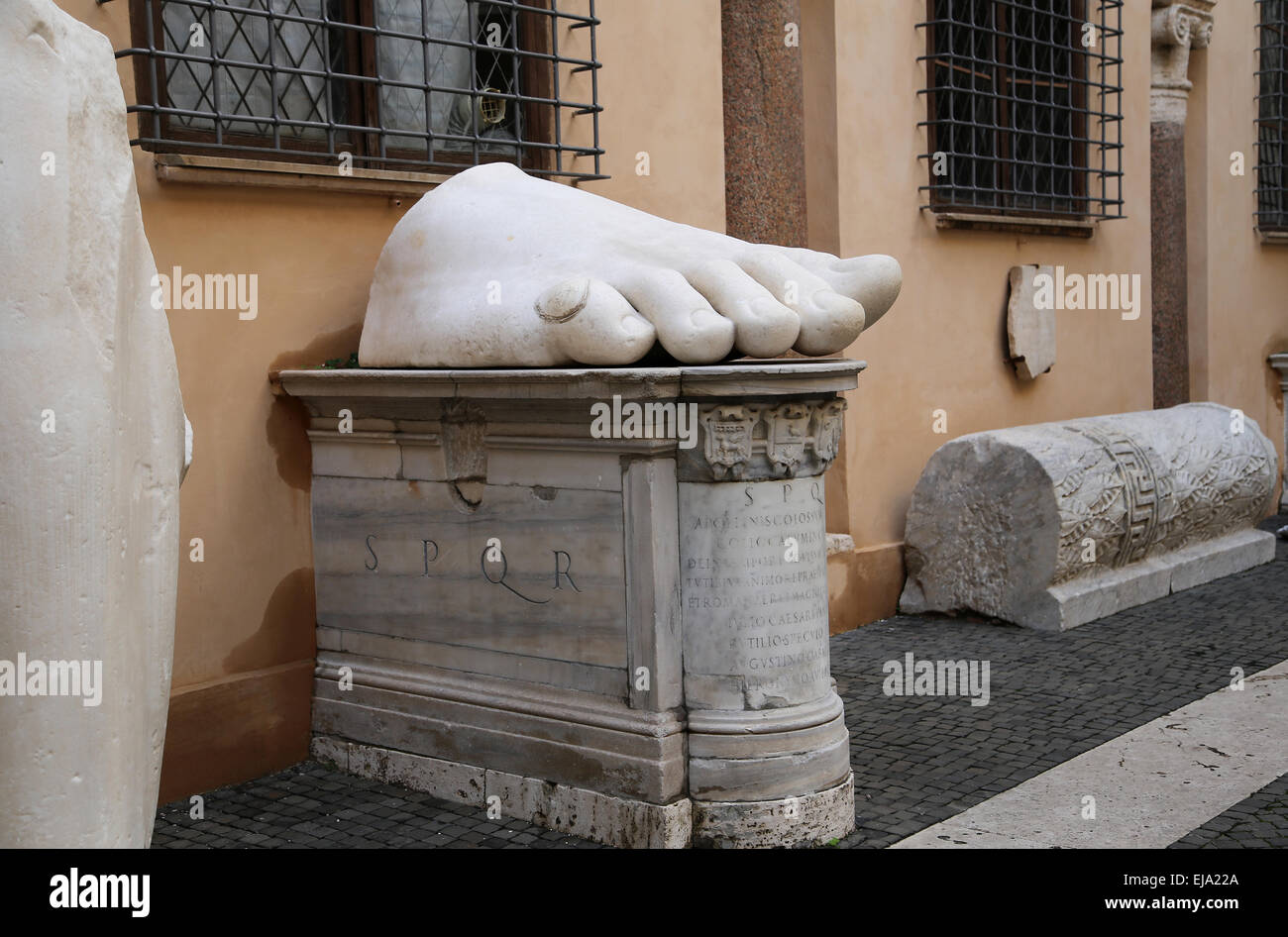 Roman Emperor Constantine I (272-337 AD). Colossal statue at the ...