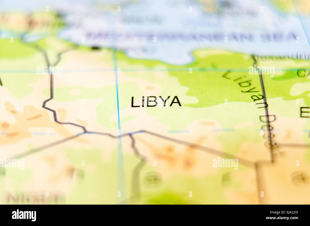 Libya country map hi-res stock photography and images - Alamy