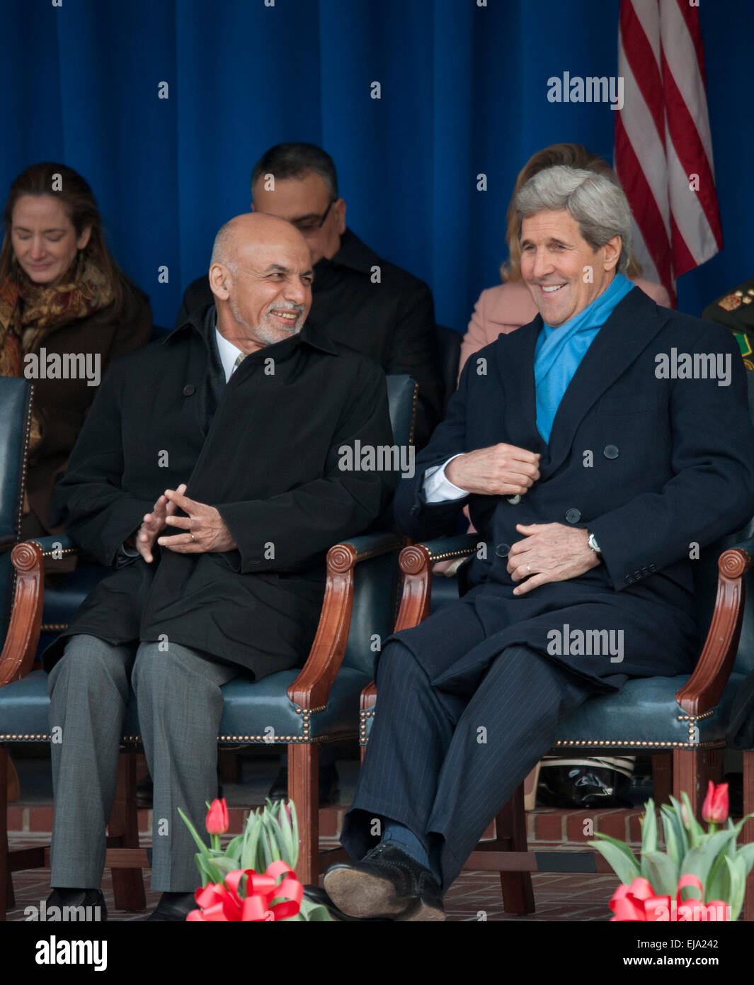 Washington, DC, USA. 23rd Mar, 2015. Afghan President Ashraf Ghani(L ...