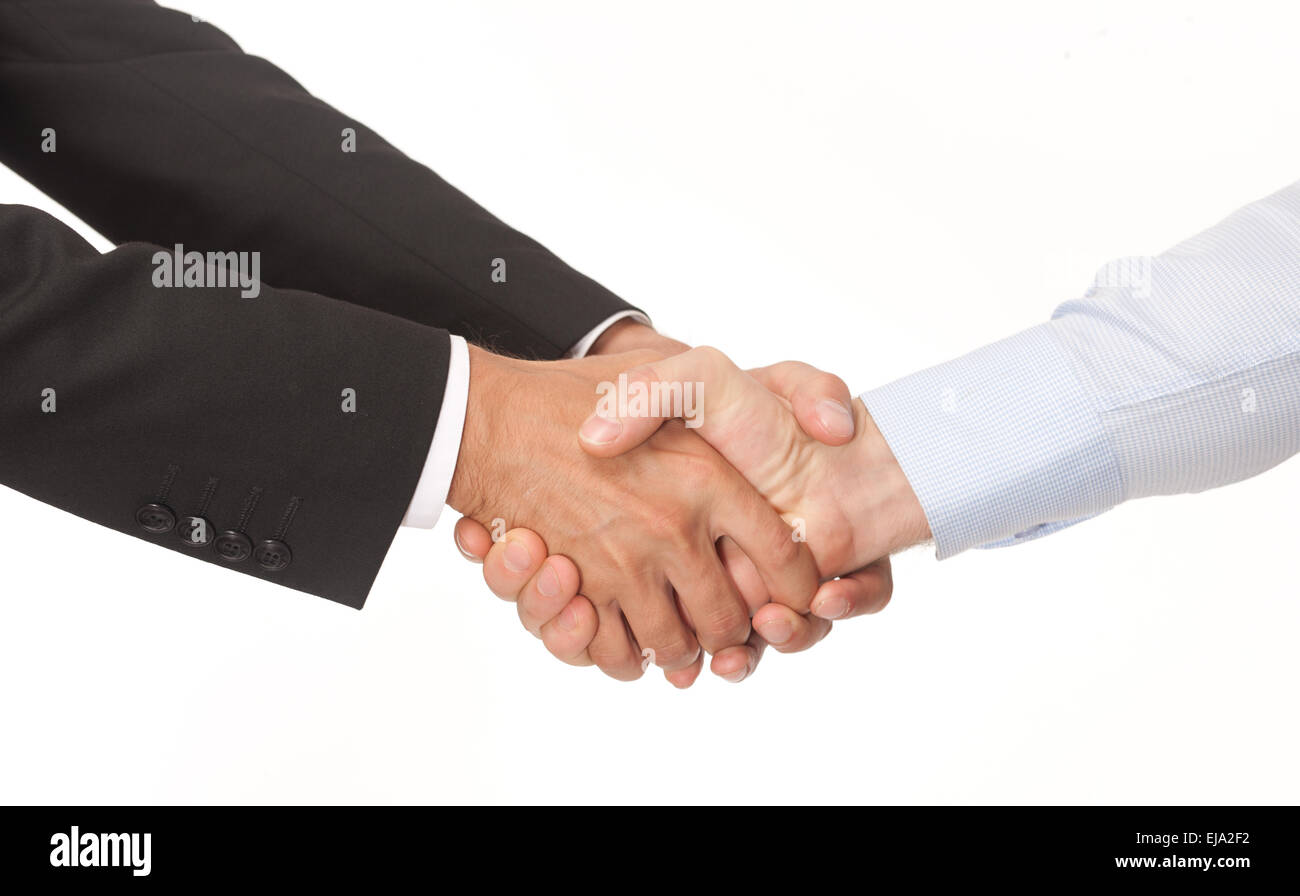 Handshake isolated on white Stock Photo - Alamy