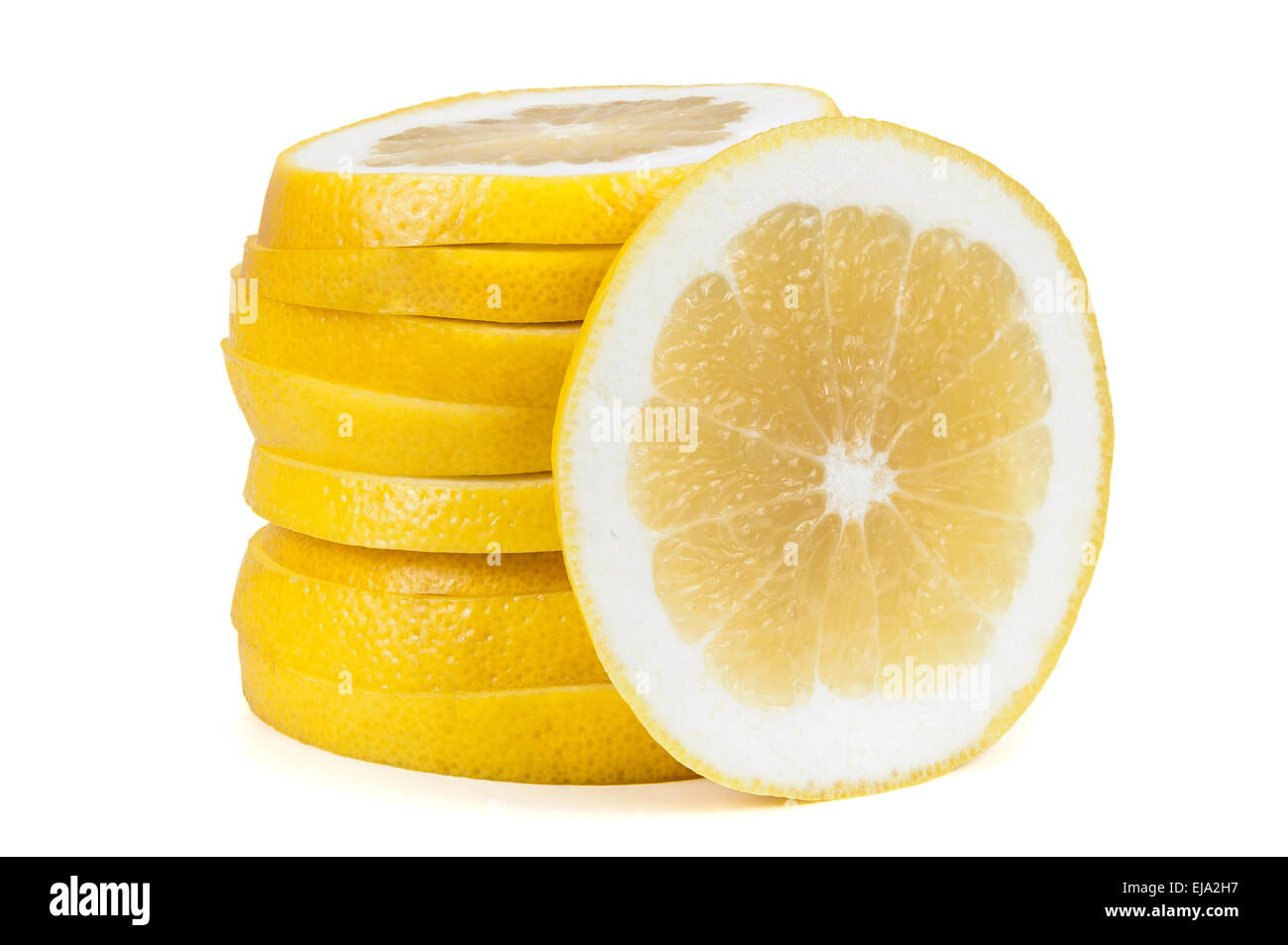 Ripe grapefruit slices isolated on white background with clipping path ...