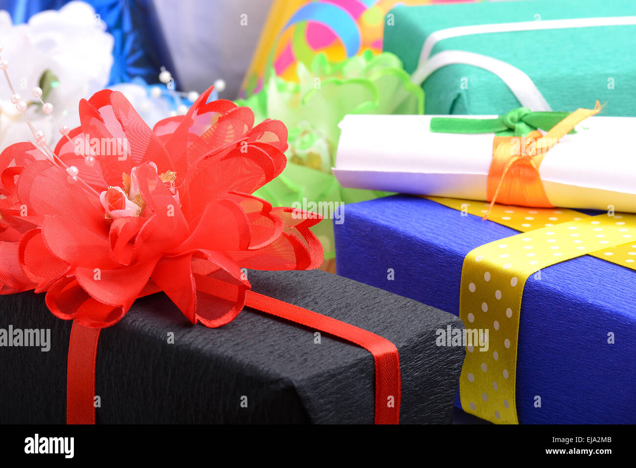 set of gift box isolated Stock Photo - Alamy