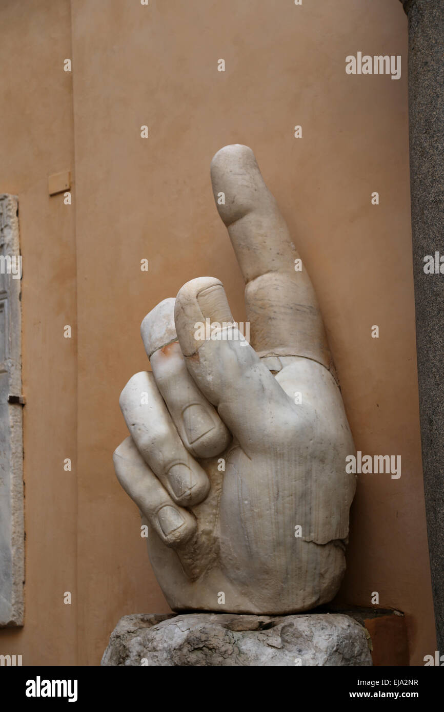 Hand of colossal statue rome hi-res stock photography and images - Alamy