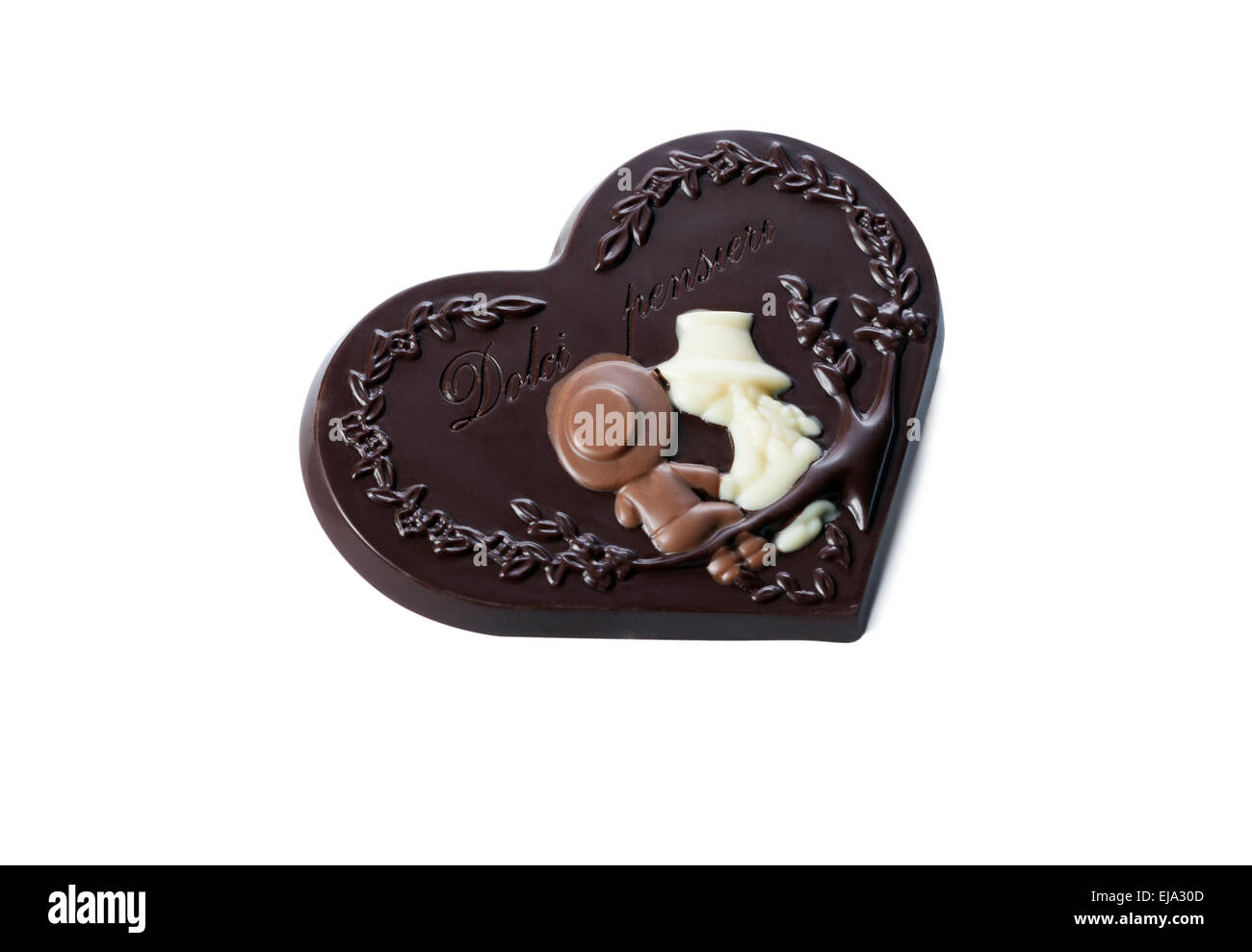 Gift chocolate bar in shape of heart Stock Photo - Alamy
