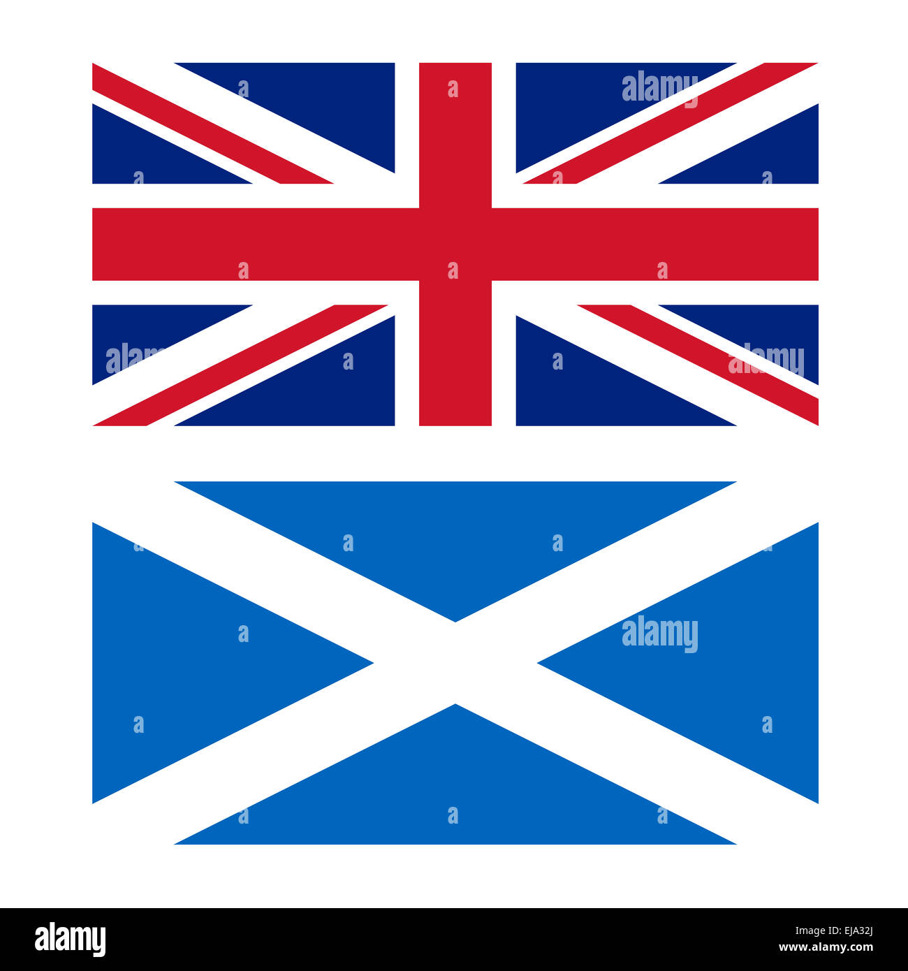 Flag of UK and Scotland Stock Photo - Alamy