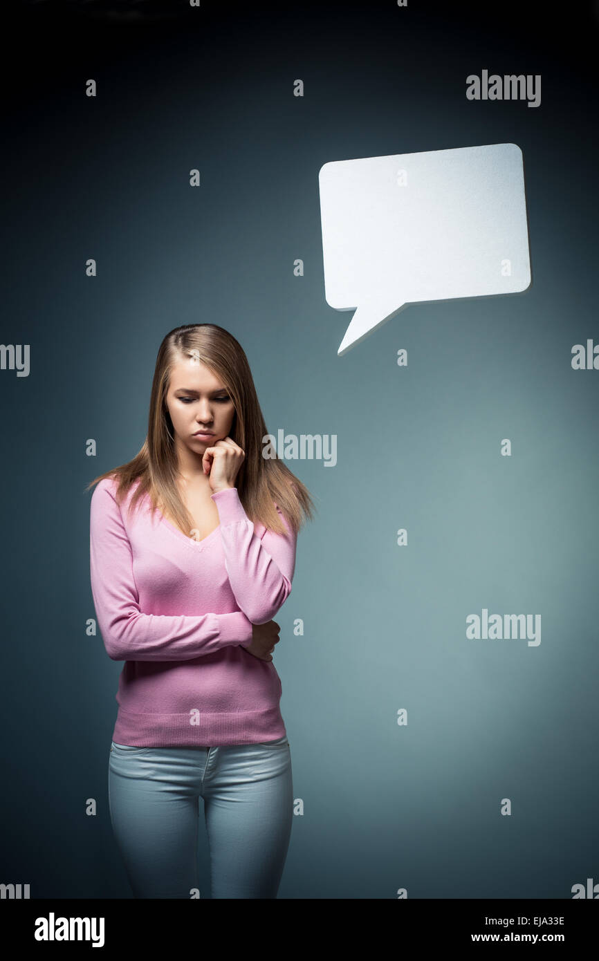 Sad girl isolated hi-res stock photography and images - Alamy