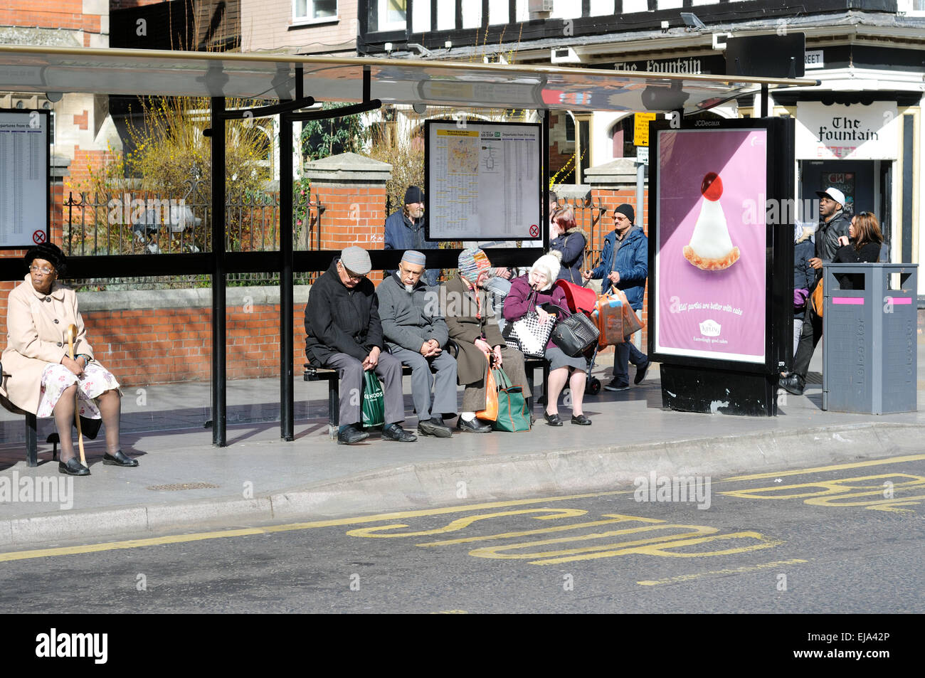 Leicester City Center Bus Stop Stock Photo - Alamy