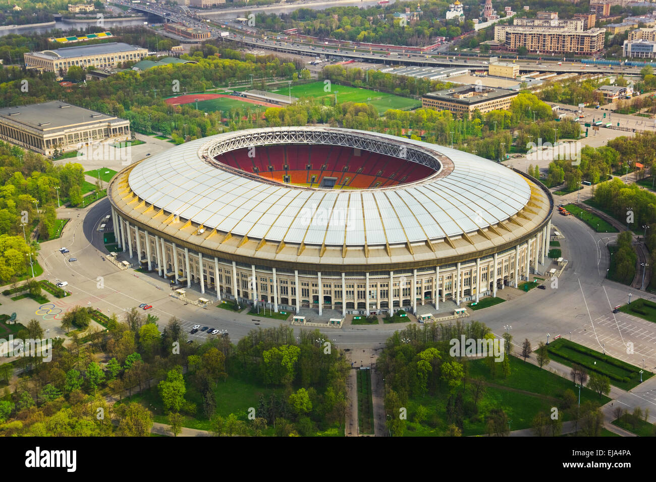 Moscow olympic stadium aerial hi-res stock photography and images - Alamy