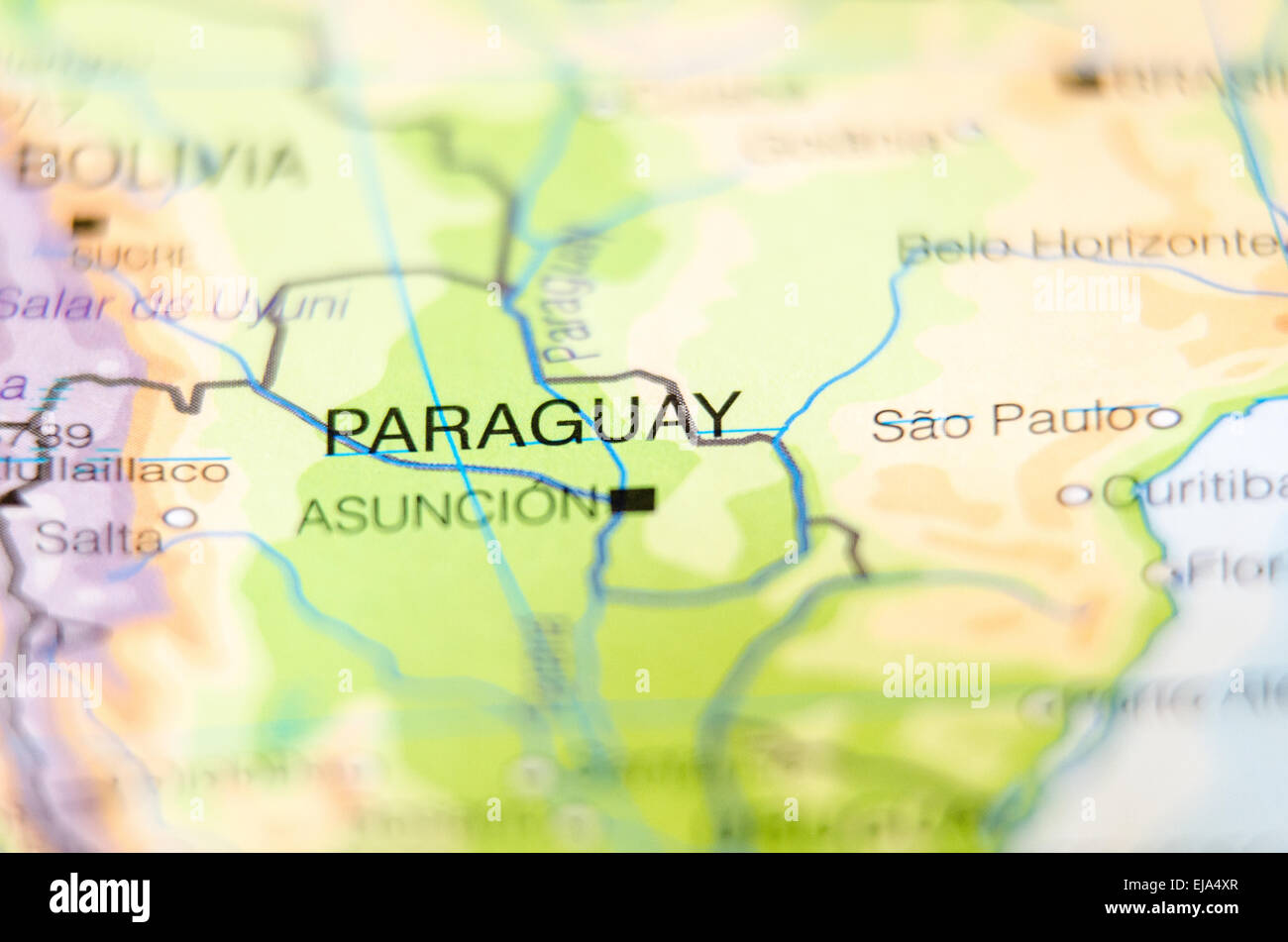 Paraguay Map Vector High Resolution Stock Photography and Images - Alamy