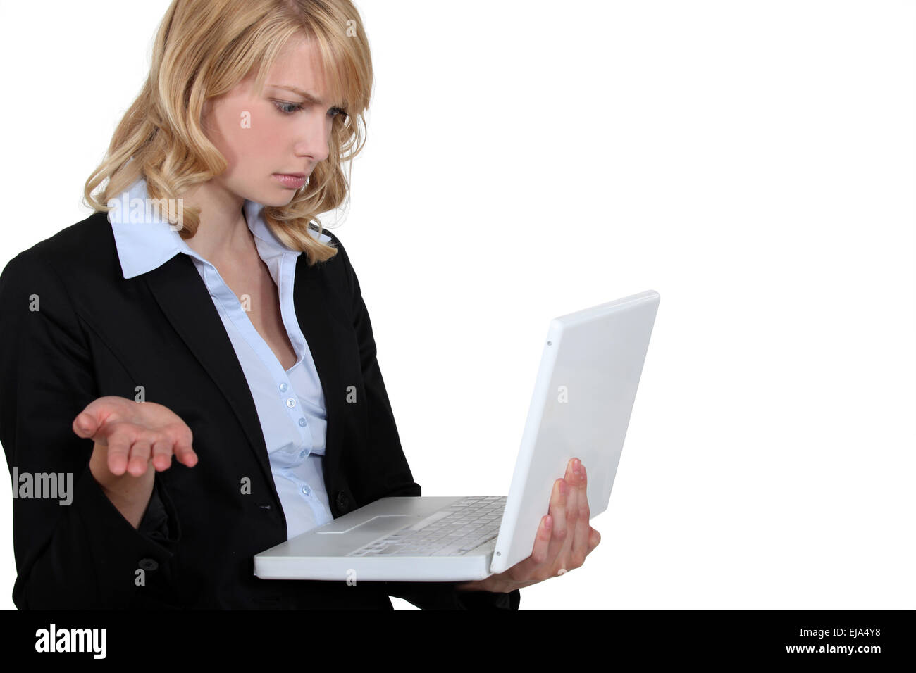 Women with questions at the computer Stock Photo - Alamy