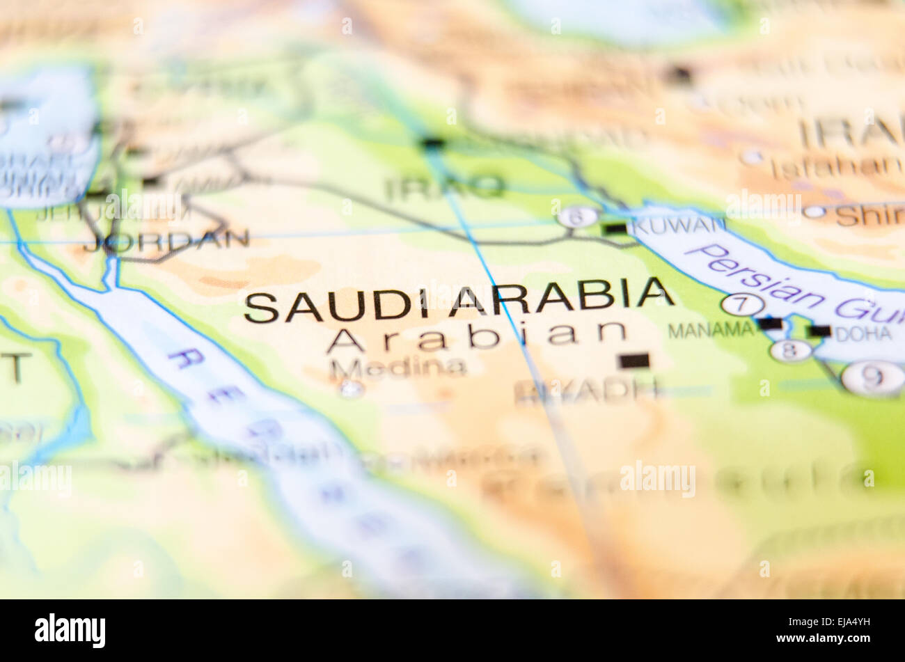 saudi arabia country on map Stock Photo - Alamy