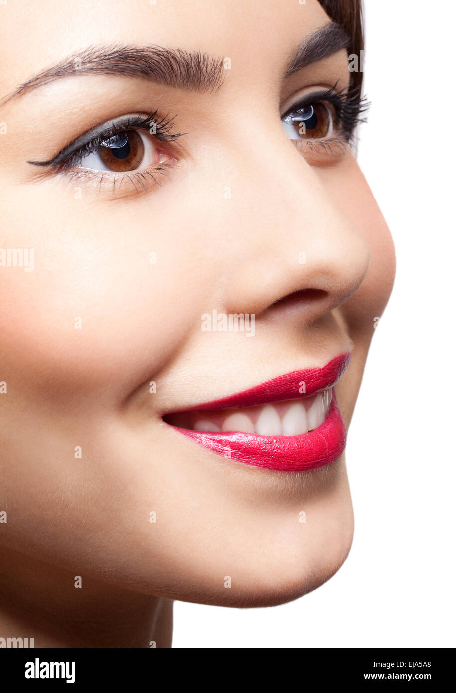 Woman face make-up Stock Photo - Alamy
