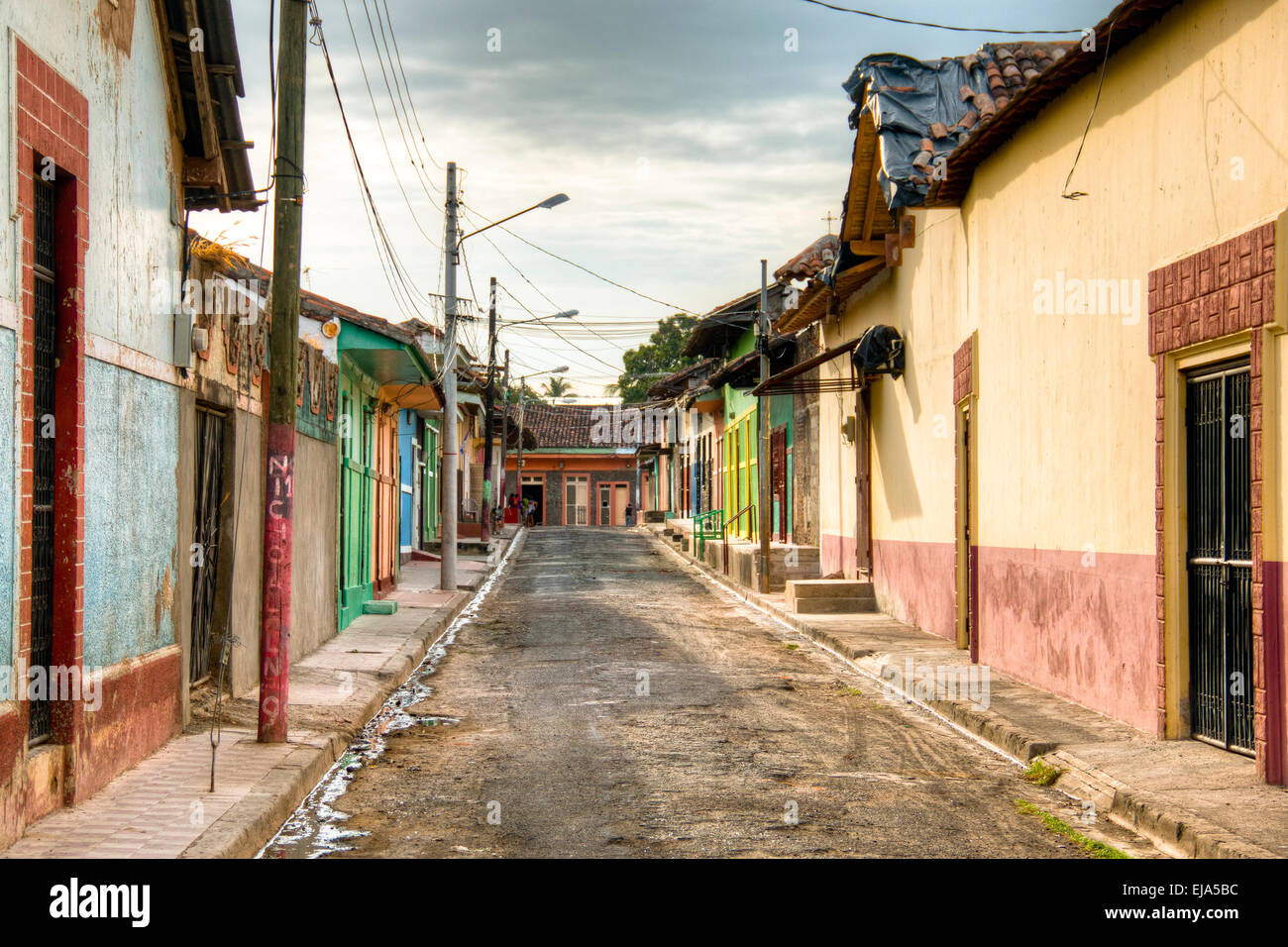 Colorful houses in central Granada, Nicaragua Stock Photo - Alamy