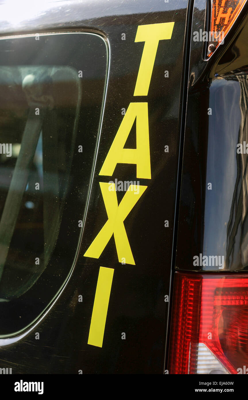 Hackney Carriage Taxi On Rank Leicester Stock Photo - Alamy