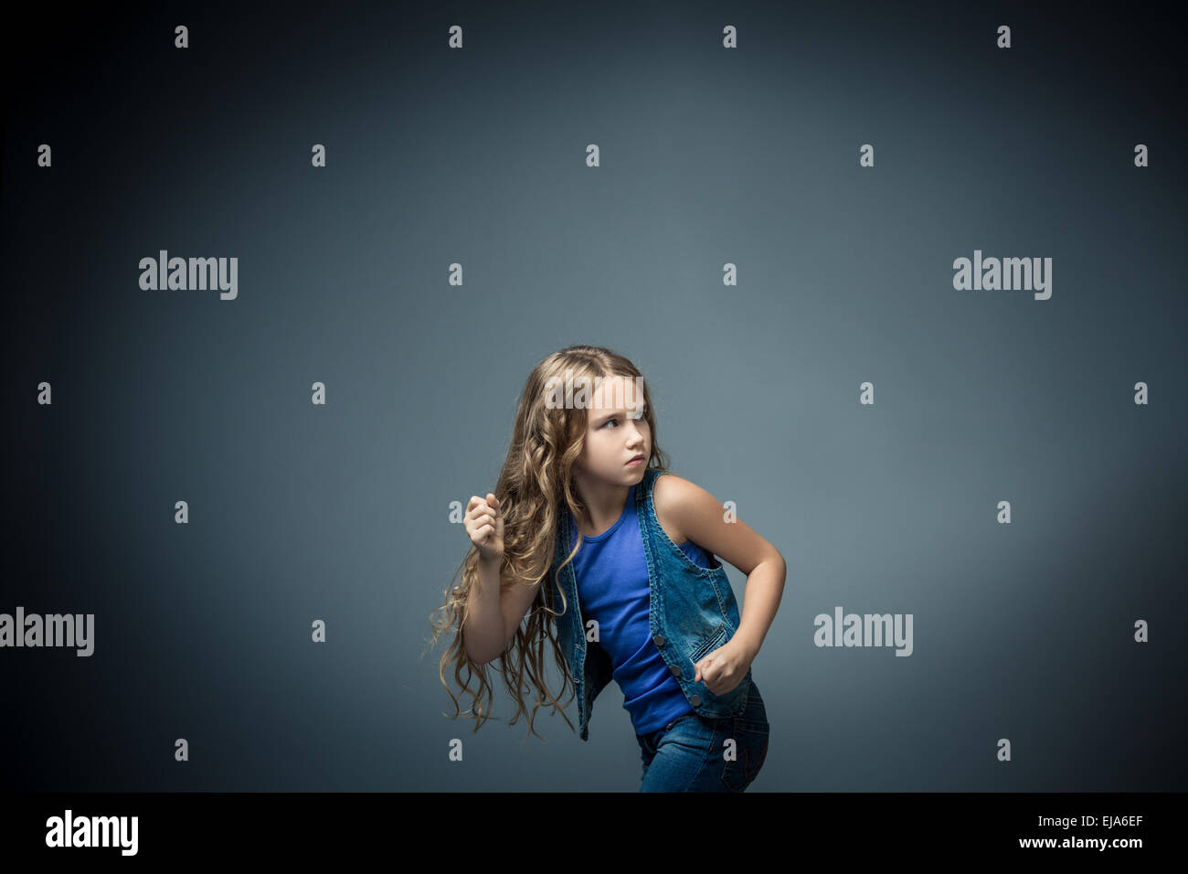 Girl running isolated hi-res stock photography and images - Alamy
