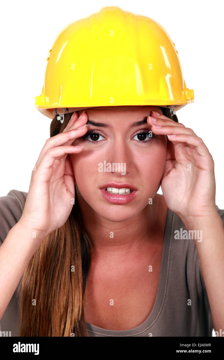 Female construction worker muscular hi-res stock photography and images ...