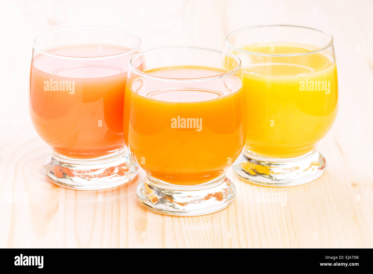 Three glasses different fresh juice hi-res stock photography and images ...