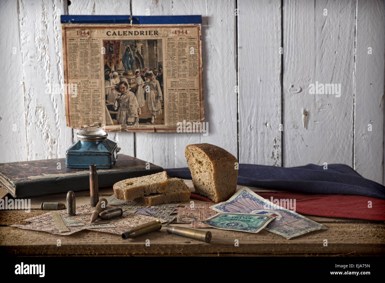 different objects describing the German occupation of France Stock ...