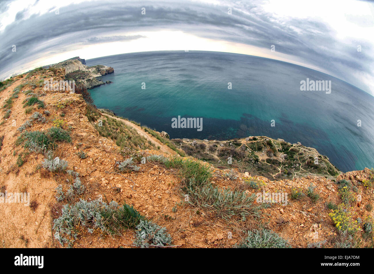 Sea landscape with rocks Stock Photo - Alamy