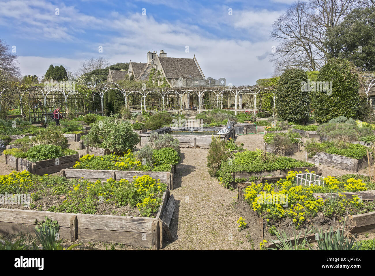 Formal Raised Bed Garden Wiltshire UK Stock Photo - Alamy