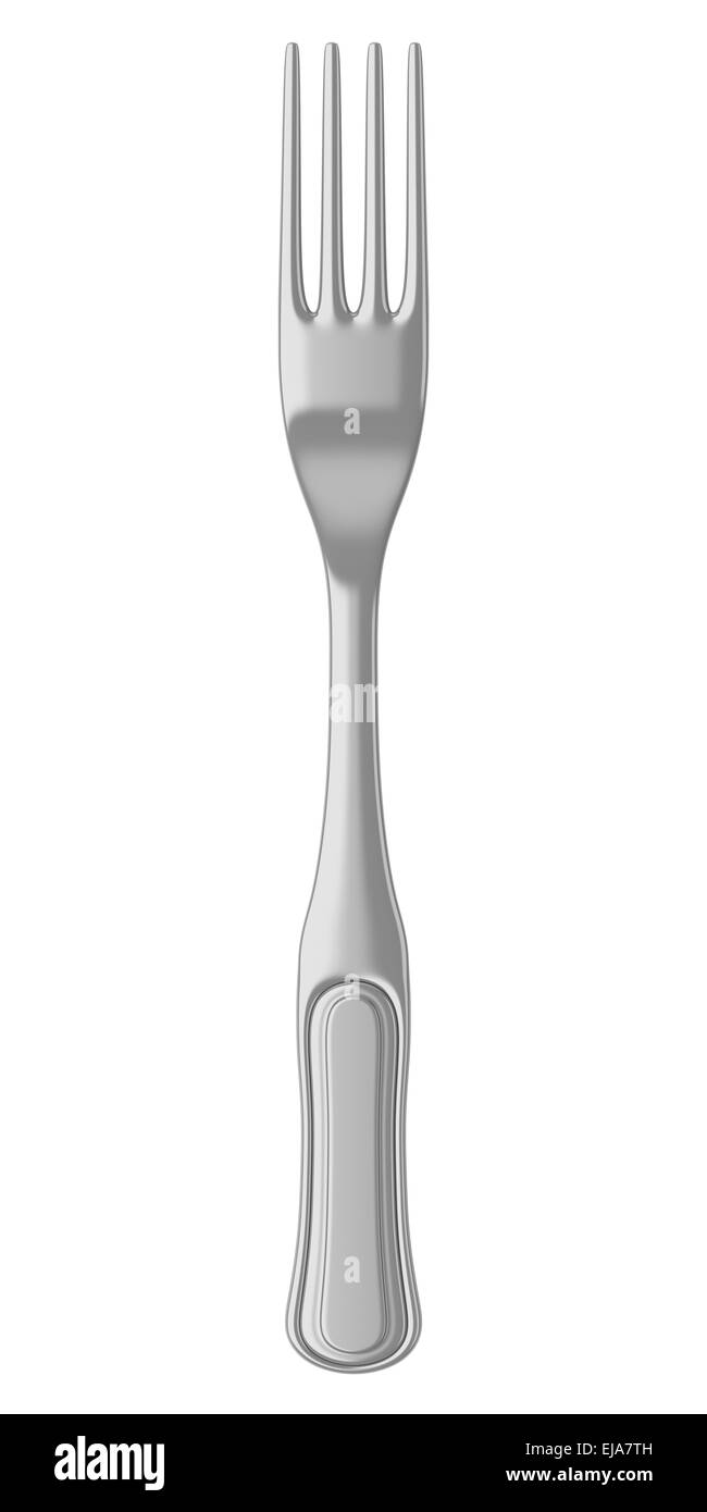 silver fork isolated on white background Stock Photo - Alamy