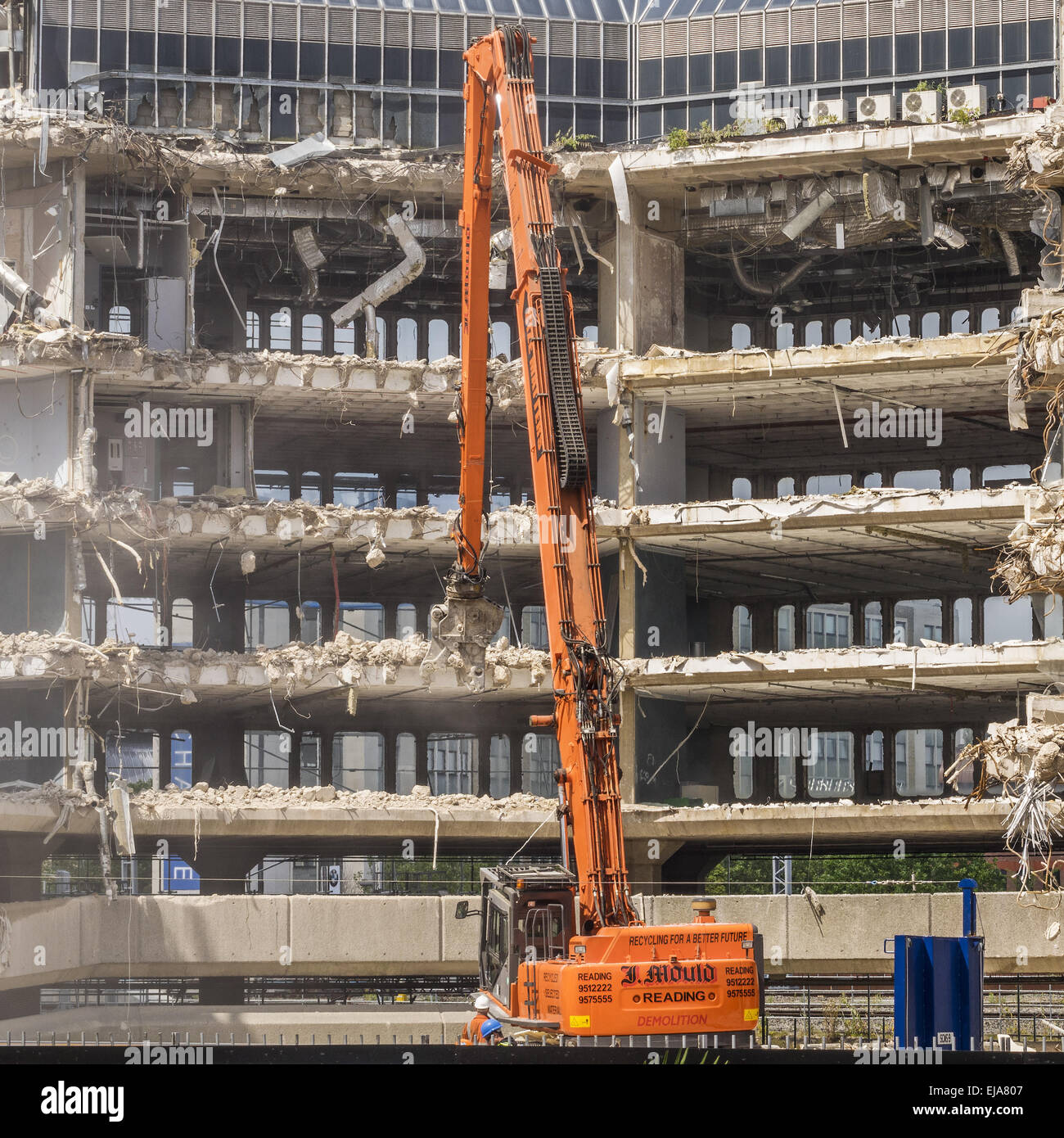 Demolition In Progress Reading Berkshire UK Stock Photo - Alamy