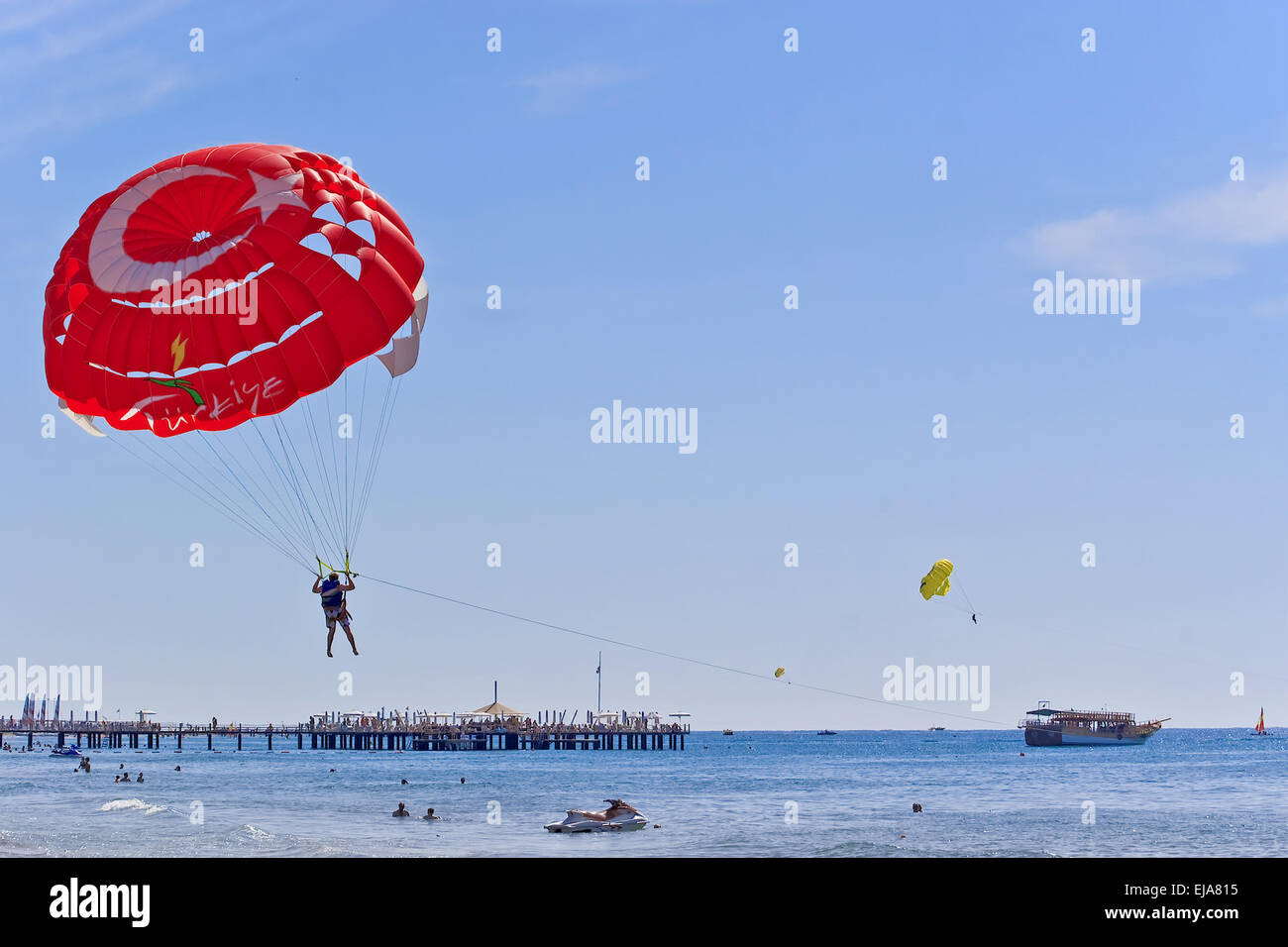 Turkey Side Paragliding Stock Photo - Alamy